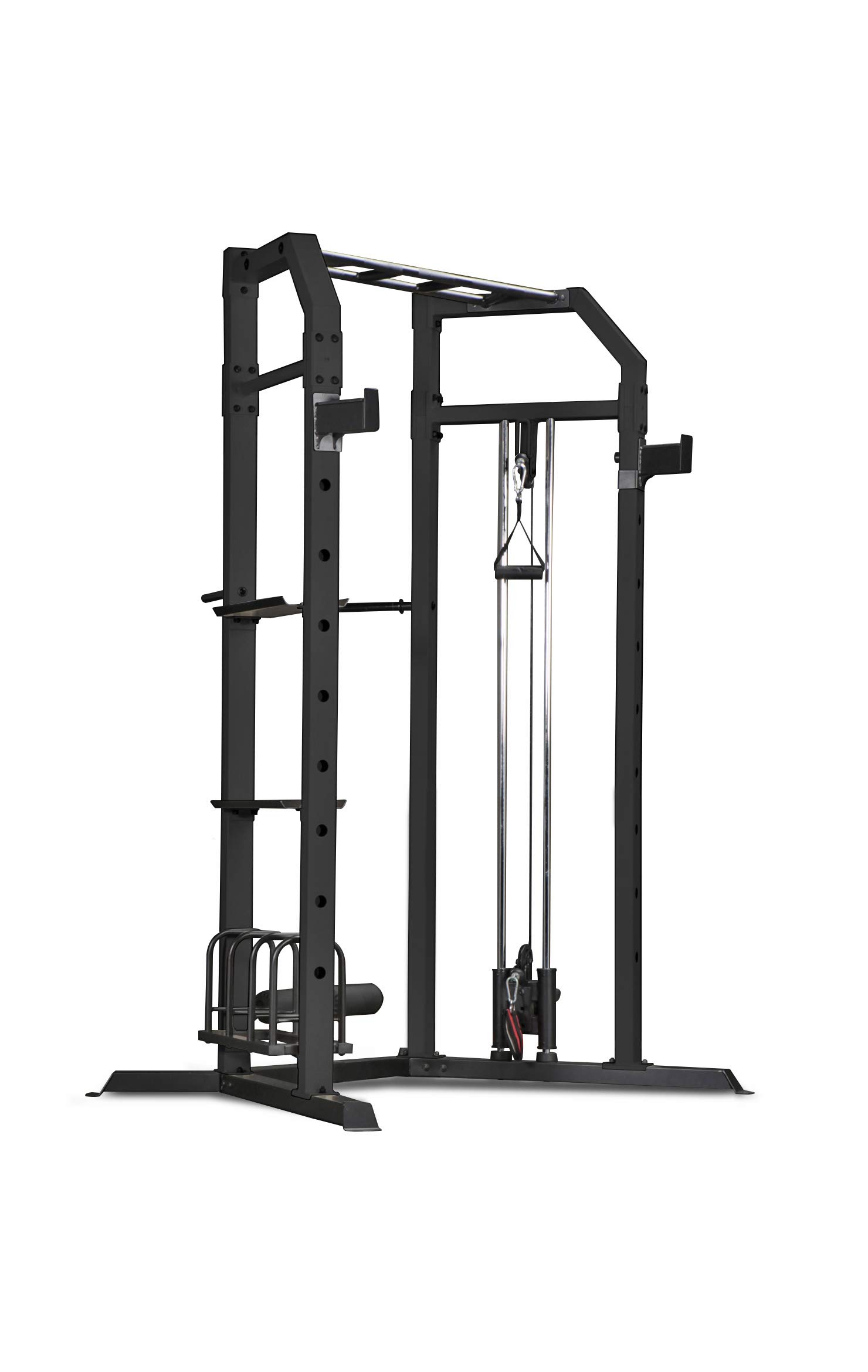 Marcy Olympic Multi-purpose Strength Training Cage with Pull Up Bars/Adjustable Bar Catchers and Pulley SM-3551