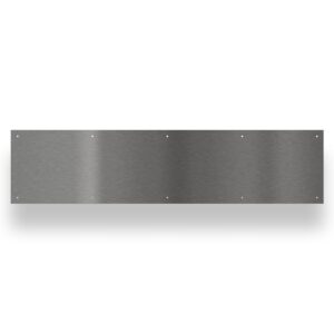 Hardware Essentials 852744 Aluminum Non-Magnetic, Screw-In, Door Kick Plate 8" x 34" Pewter Finish