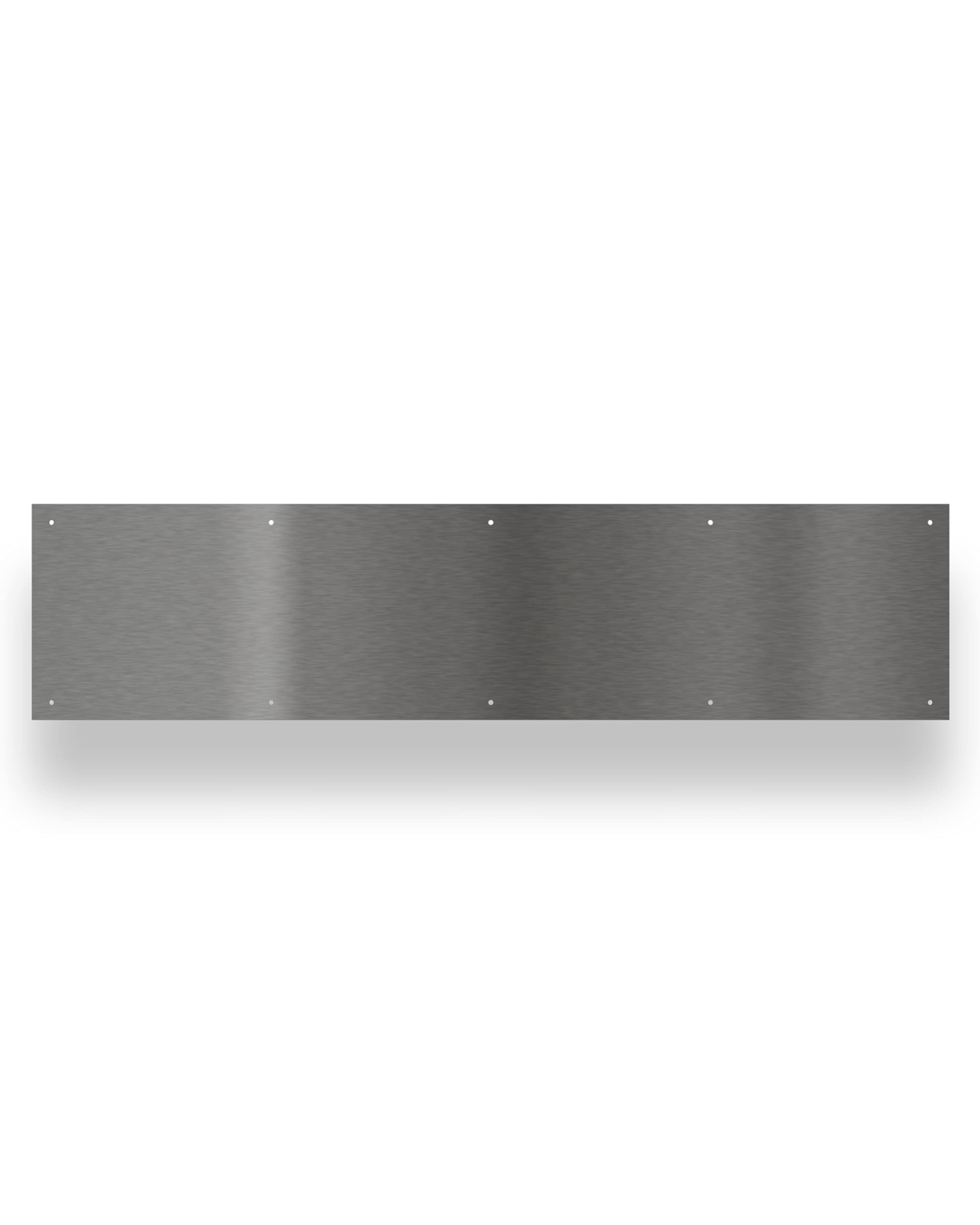 Hardware Essentials 852744 Aluminum Non-Magnetic, Screw-In, Door Kick Plate 8" x 34" Pewter Finish