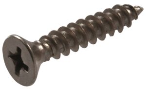 the hillman group 852783 hinge screws - 9 x 1" flat head phillips sheet metal screw - satin nickel finish. 18-pack