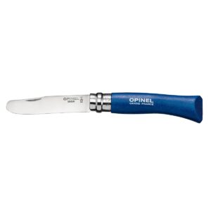 opinel my first no.7 stainless steel children’s folding pocket knife with safety rounded tip, painted handles