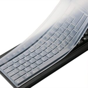 clear desktop computer keyboard cover skin for pc 104/107 keys standard keyboard, anti dust waterproof keyboard protector skin