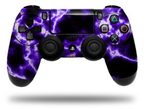 wraptorskinz skin compatible with sony ps4 dualshock controller playstation 4 original slim and pro electrify purple (controller not included)