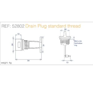 H2o Kayaks - Kayak Gear Universal Kayak Direct Drain Plug