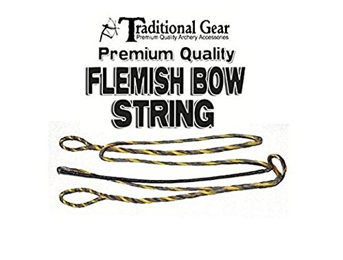 Flemish B-50 Dacron Replacement RECURVE Bowstring - Bow String - Actual String Length - by Trad Gear Archery Products (Multiple Sizes) (52")