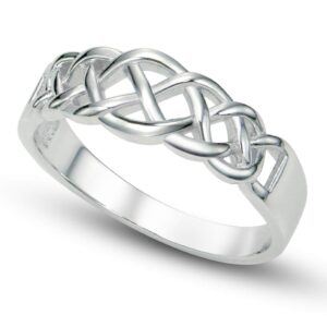 metal factory sz 7 sterling 925 silver celtic knot band ring