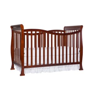 dream on me violet 7-in-1 convertible life style crib in espresso, greenguard gold certified, 4 mattress height settings, made of sustainable new zealand pinewood