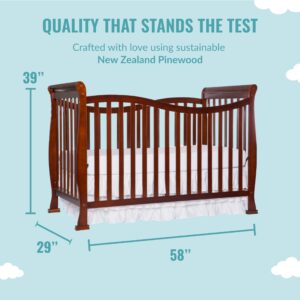 Dream On Me Violet 7-In-1 Convertible Life Style Crib In Espresso, Greenguard Gold Certified, 4 Mattress Height Settings, Made Of Sustainable New Zealand Pinewood