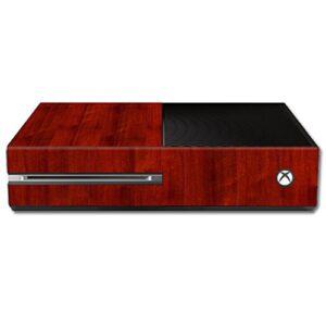 mightyskins skin compatible with microsoft xbox one console wrap sticker skins cherry wood