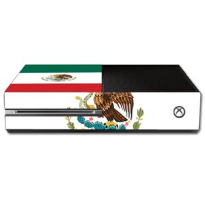 mightyskins skin compatible with microsoft xbox one - mexican flag | protective, durable, and unique vinyl decal wrap cover | easy to apply, remove, and change styles | made in the usa