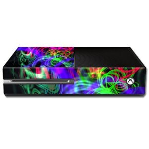 mightyskins skin compatible with microsoft xbox one - neon splatter | protective, durable, and unique vinyl decal wrap cover | easy to apply, remove, and change styles | made in the usa