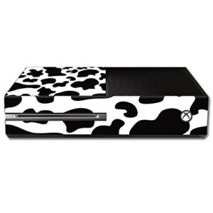 mightyskins skin compatible with microsoft xbox one - cow print | protective, durable, and unique vinyl decal wrap cover | easy to apply, remove, and change styles | made in the usa