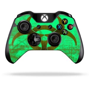 mightyskins skin compatible with microsoft xbox one or one s controller - biohazard | protective, durable, and unique vinyl wrap cover | easy to apply, remove, and change styles | made in the usa