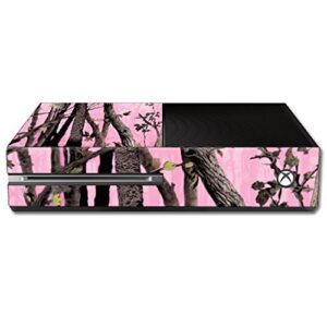 mightyskins skin compatible with microsoft xbox one - pink tree camo | protective, durable, and unique vinyl decal wrap cover | easy to apply, remove, and change styles | made in the usa