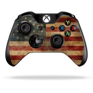 mightyskins skin compatible with microsoft xbox one or one s controller - vintage flag | protective, durable, and unique vinyl wrap cover | easy to apply, remove, and change styles | made in the usa