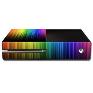 mightyskins skin compatible with microsoft xbox one - rainbow streaks | protective, durable, and unique vinyl decal wrap cover | easy to apply, remove, and change styles | made in the usa