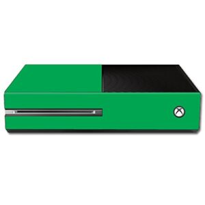 mightyskins skin compatible with microsoft xbox one console wrap sticker skins solid green