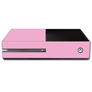 mightyskins skin compatible with microsoft xbox one console wrap sticker skins solid pink