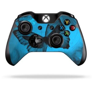 mightyskins skin compatible with microsoft xbox one or one s controller - dark butterfly | protective, durable, and unique vinyl wrap cover | easy to apply, remove | made in the usa