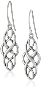 amazon essentials sterling silver oxidized celtic knot dangle earrings (previously amazon collection)