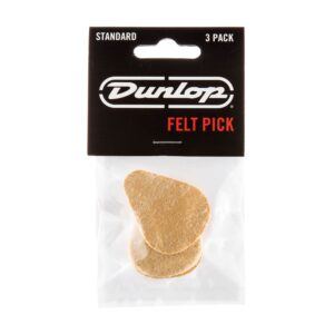 Dunlop 8012P Felt Picks Standard, Natural, 3.2mm, 3/Player's Pack