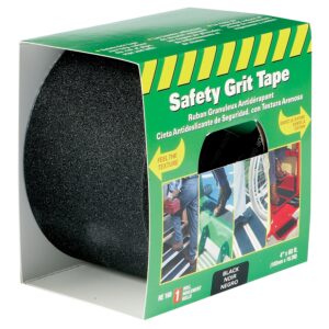 incom re160 4" x 60' black gator grip® anti slip safety grit tape