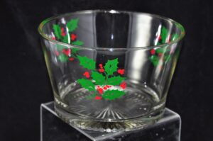 vintage bartlett-collins ice bucket vintage christmas holly dip bowl