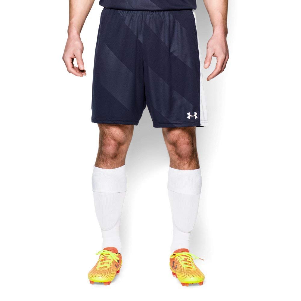 Under Armour Men's Fixture Soccer Shorts, Midnight Navy (410)/White, Small