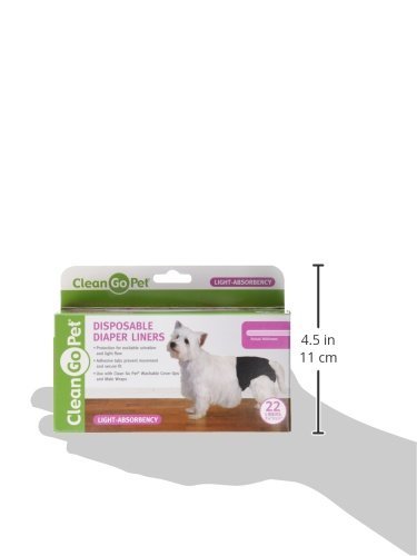 Clean Go Pet Light Disposable Diaper Liner, 22-Pack