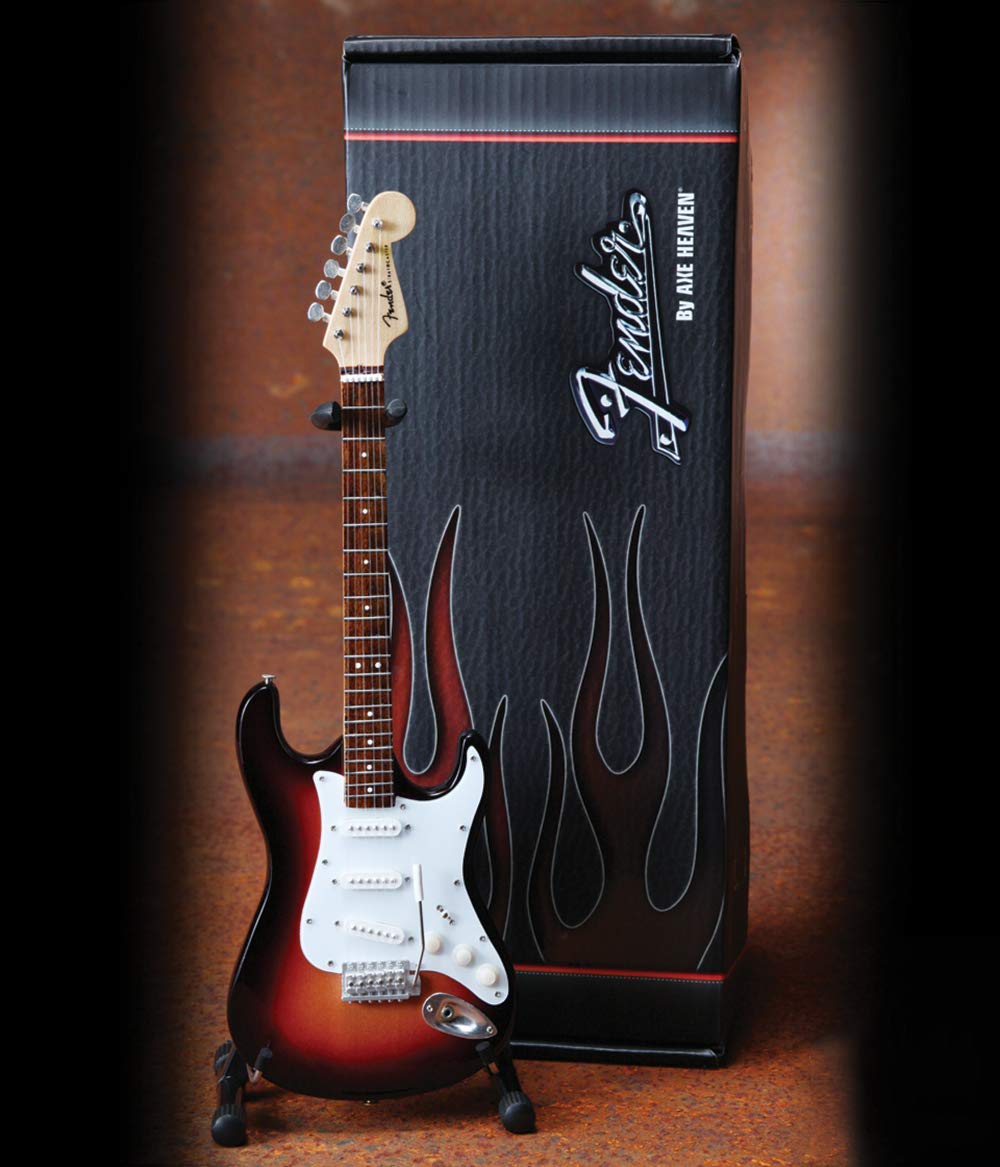 Officially Licensed Mini Sunburst Fender Strat Guitar Replica