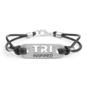 TRI INSPIRED - TRIathlon Black Bracelet 7.5"