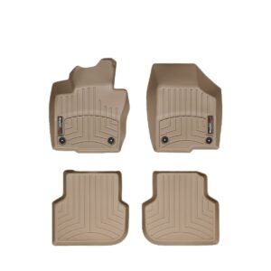 WeatherTech Custom Fit FloorLiners for VW Jetta GLI, Jetta - 1st & 2nd Row (45338-1-2), Tan