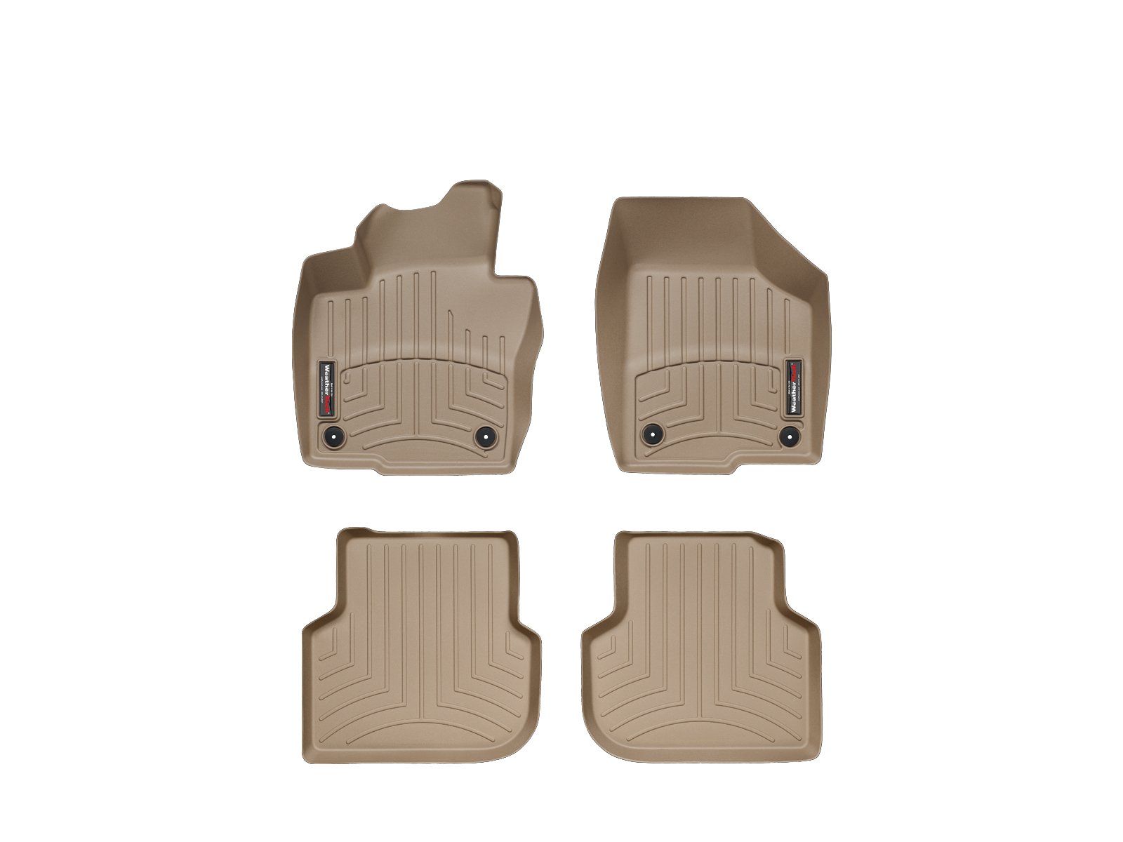 WeatherTech Custom Fit FloorLiners for VW Jetta GLI, Jetta - 1st & 2nd Row (45338-1-2), Tan