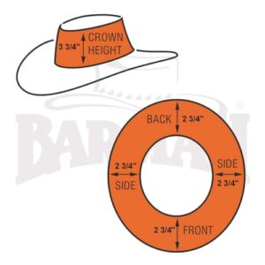 Barmah Hats Foldaway Bronco Leather Hat 1060BL / 1060BR / 1060RU (Large, Rustic)