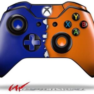 WraptorSkinz Decal Style Vinyl Skin Wrap Compatible with Xbox One Original Wireless Controller Ripped Colors Blue Orange - (Controller NOT Included)