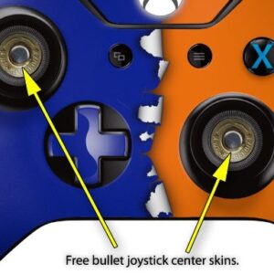 WraptorSkinz Decal Style Vinyl Skin Wrap Compatible with Xbox One Original Wireless Controller Ripped Colors Blue Orange - (Controller NOT Included)