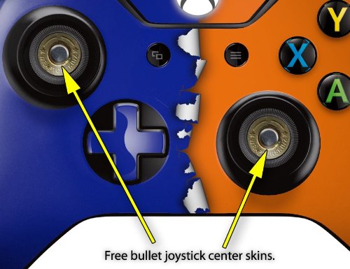 WraptorSkinz Decal Style Vinyl Skin Wrap Compatible with Xbox One Original Wireless Controller Ripped Colors Blue Orange - (Controller NOT Included)