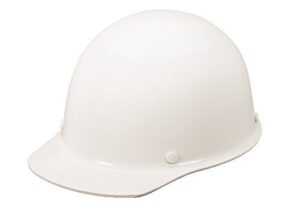 msa 454618 skullgard cap style safety hard hat with staz-on pinlock suspension | non-slotted cap, made of phenolic resin, radiant heat loads up to 350f - standard size in white