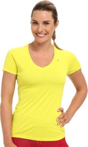 asics women's favorite short sleeve top, electric lime, small