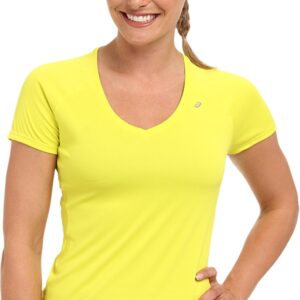 ASICS Women's Favorite Short Sleeve Top, Electric Lime, Small