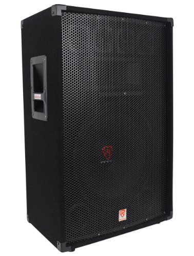 (2) Rockville RSG15 15 3-Way 1500 Watt 8-Ohm Passive DJ/Pro Audio PA Speaker Black