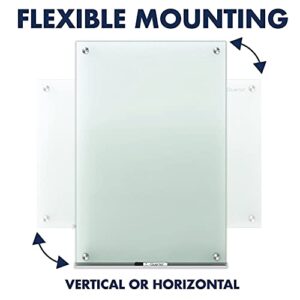 Quartet Non-Magnetic Glass Dry Erase White Board, 4' x 3' Whiteboard, Infinity Frameless Mounting, Frosted Surface (G4836F)