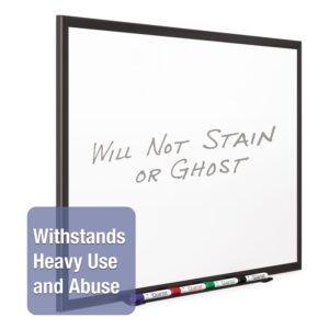 Quartet Magnetic Porcelain Whiteboard, 2' x 3' White Board, Premium, Duramax, Black Aluminum Frame (2543B)