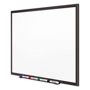 Quartet Magnetic Porcelain Whiteboard, 2' x 3' White Board, Premium, Duramax, Black Aluminum Frame (2543B)