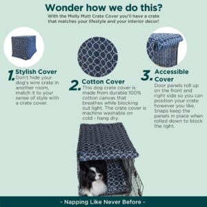 Molly Mutt Dog Crate Cover, Kennel Cover, Romeo And Juliet, 36-Inch Crate