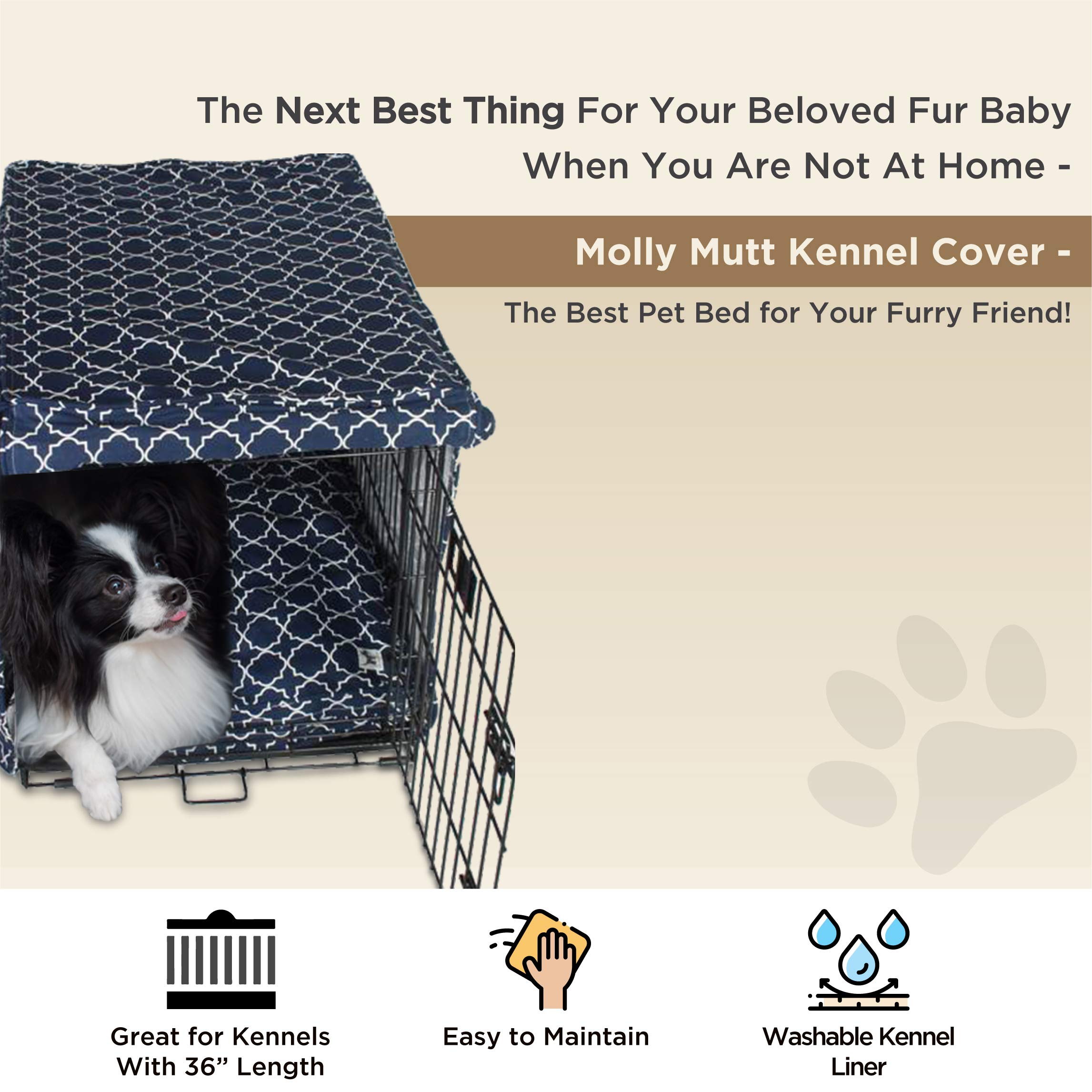 Molly Mutt Dog Crate Cover, Kennel Cover, Romeo And Juliet, 36-Inch Crate