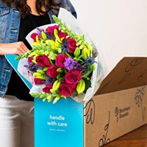 BENCHMARK BOUQUETS - Joyful Wishes (Glass Vase Included), Next-Day Delivery, Gift Fresh Flowers for Birthday, Anniversary, Get Well, Sympathy, Graduation, Congratulations, Thank You