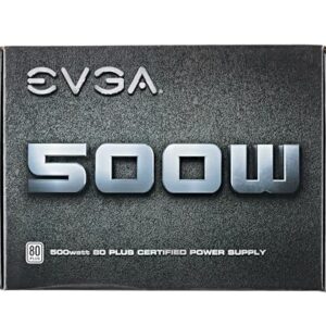 EVGA 500 W1, 80+ WHITE 500W Power Supply( 100-W1-0500-KR)