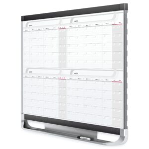 Quartet Dry Erase Calendar Board, Magnetic Whiteboard Planner, 3' x 2', 4 Months, Total Erase Surface, Prestige 2 (4MCP23P2)