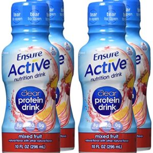 Ensure Clear Nutrition Drink Bottles Mixed Fruit, 10 Fl Oz (Pack of 4)